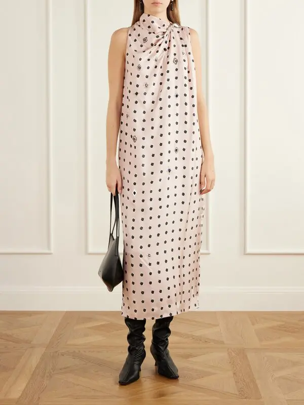 Altuzarra Printed Silk-satin Maxi Dress