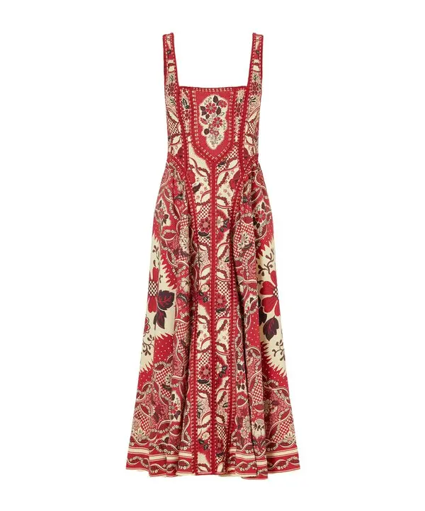 ALEMAIS Kenny Floral-print Crepe Midi Dress - No