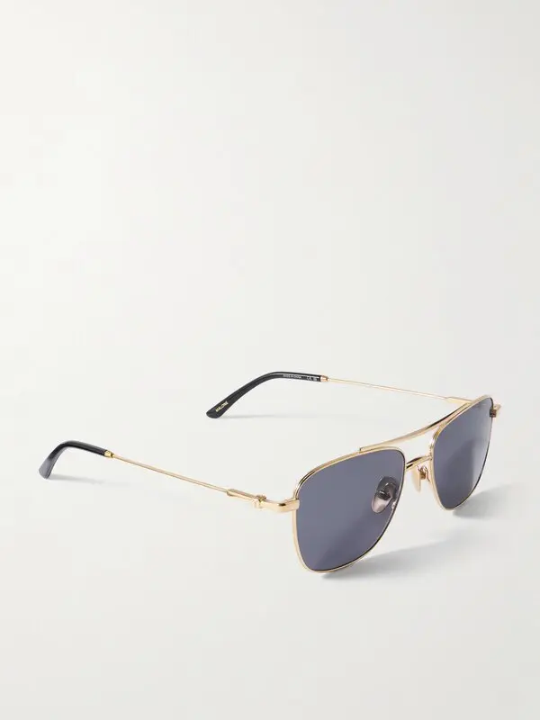 THISTLES The Malone Aviator-style Gold-tone Sunglasses