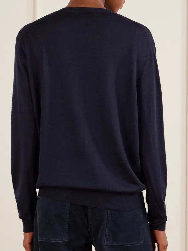 NILI LOTAN Cashmere And Silk-blend Sweater