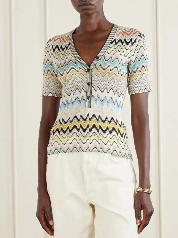 Missoni Striped Crochet-knit Sweater