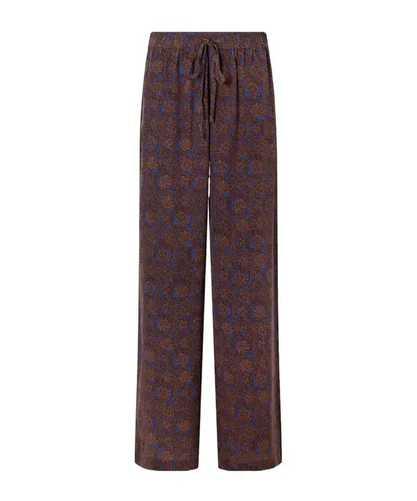 Matteau Printed Silk-crepe De Chine Straight-leg Pants