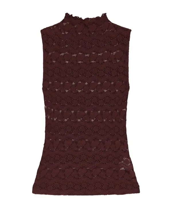 Veronica Beard Lace High-neck Top