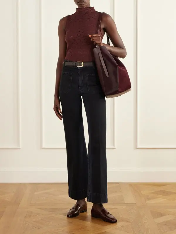 Veronica Beard Lace High-neck Top