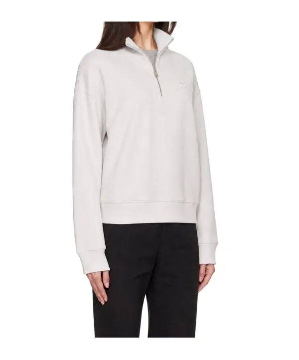 Maison Kitsuné Quarter-zip Fox-patch Sweatshirt