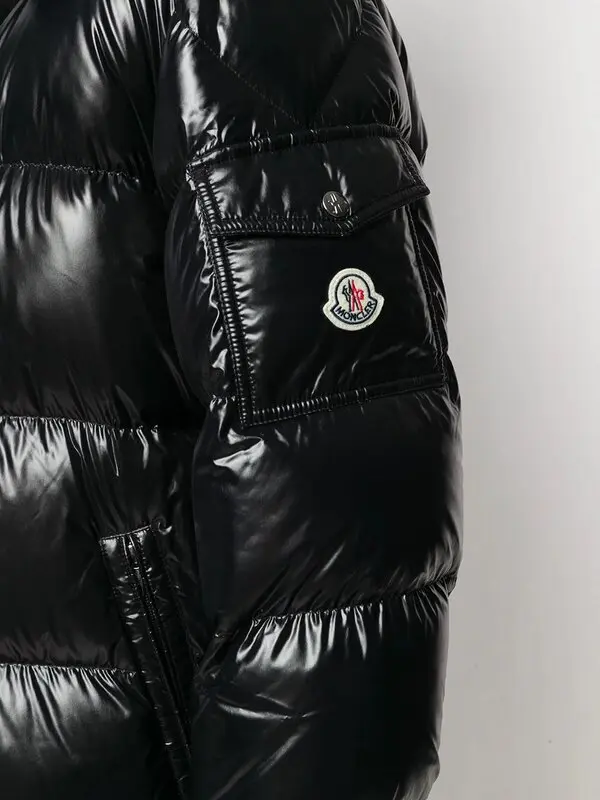 Moncler Hanoverian Logo Patch Quilted Coat