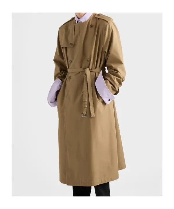 Prada Double-breasted Belted Coat