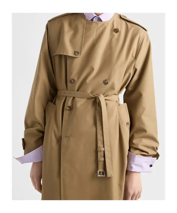 Prada Double-breasted Belted Coat