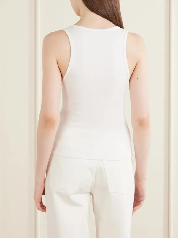 Matteau Ribbed Organic Cotton-blend Jersey Tank