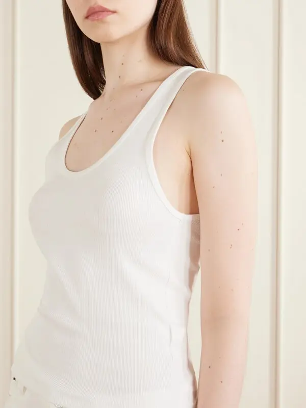 Matteau Ribbed Organic Cotton-blend Jersey Tank