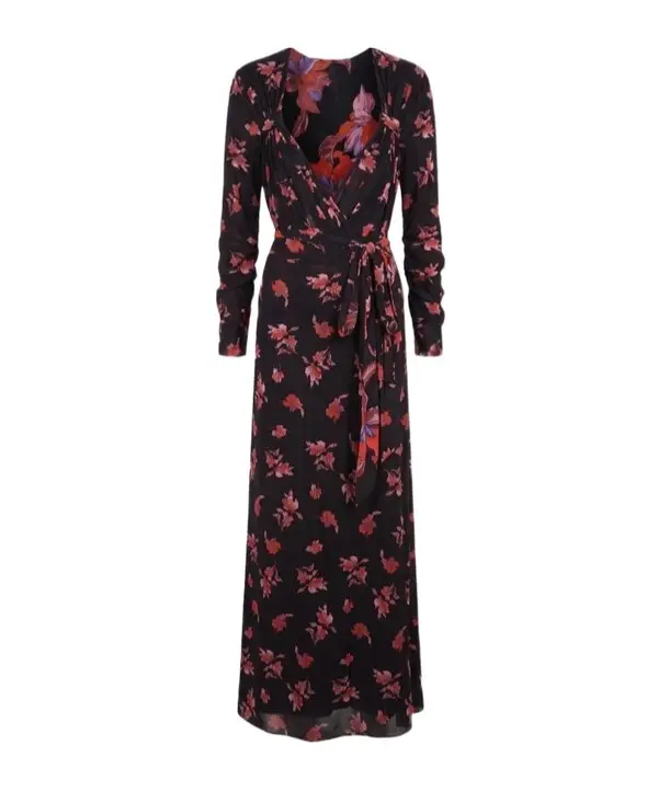 Diane Von Furstenberg Long-sleeved Printed Dress