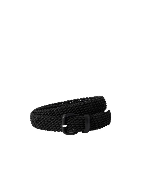 Charvet Woven Leather-trimmed Cord Belt - No