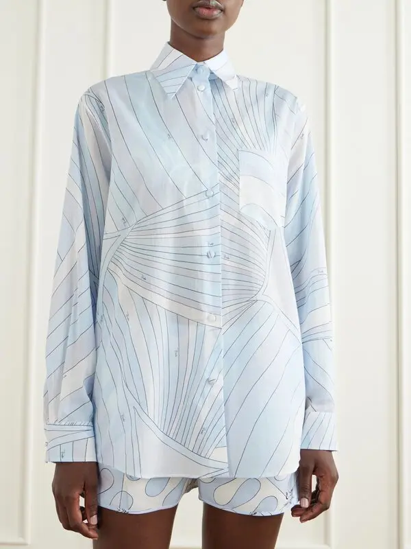 Emilio Pucci Iride Print Muslin Shirt