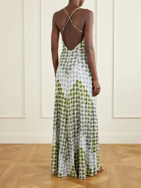 Missoni Metallic Crochet-knit Maxi Dress