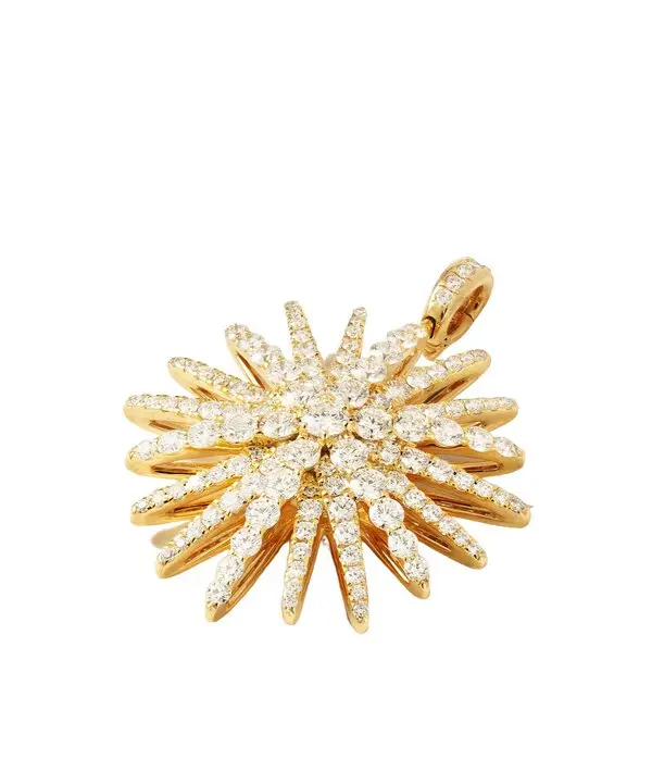 David Yurman Starburst Xl 18-karat Gold Diamond Pendant
