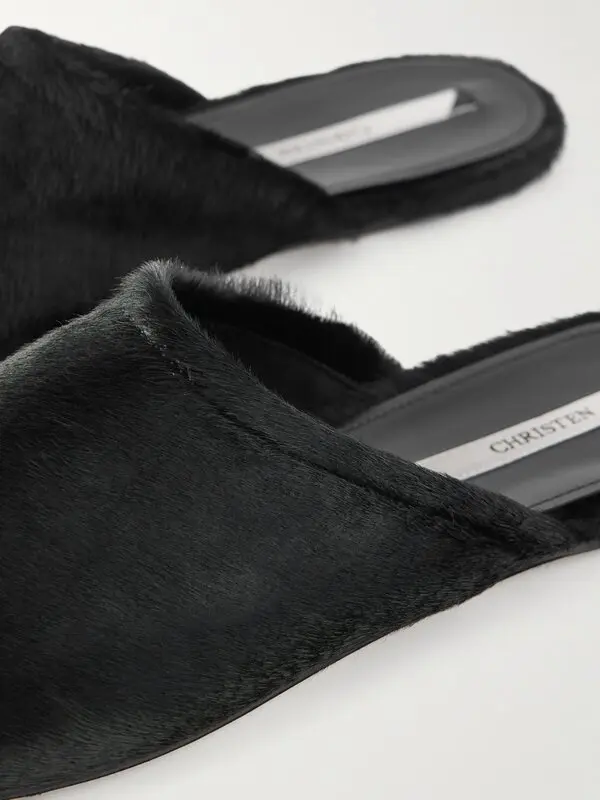 CHRISTEN Calf Hair Slip-ons