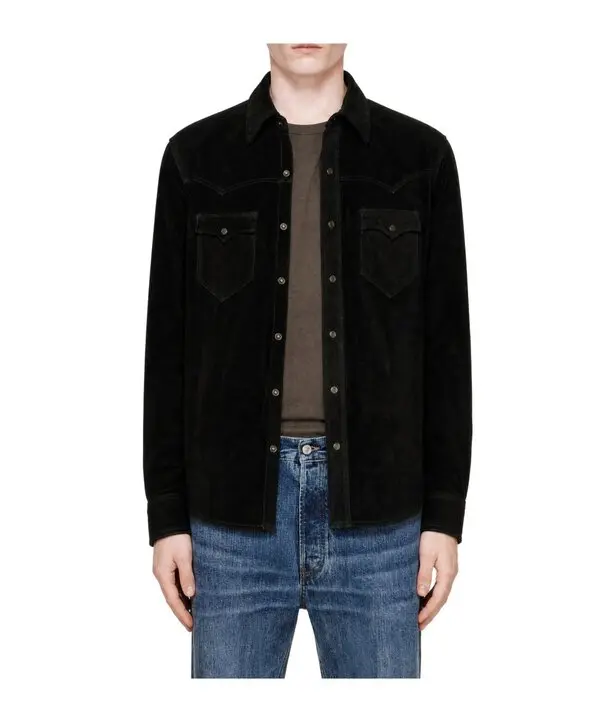 Ralph Lauren Paneled Suede Jacket