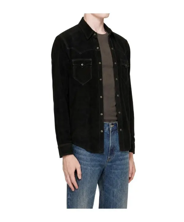 Ralph Lauren Paneled Suede Jacket