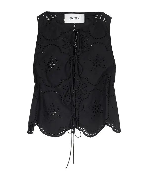 Matteau Scalloped Broderie Anglaise Cotton Top