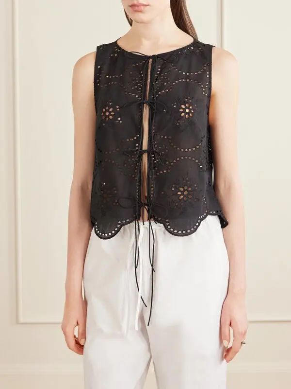 Matteau Scalloped Broderie Anglaise Cotton Top