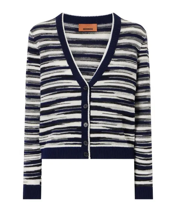 Missoni Striped Cashmere And Wool-blend Cardigan