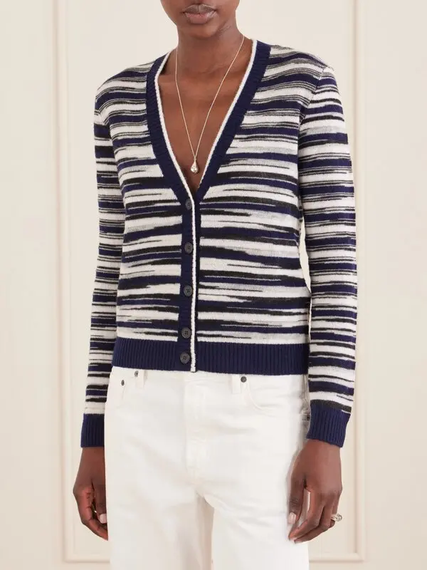 Missoni Striped Cashmere And Wool-blend Cardigan