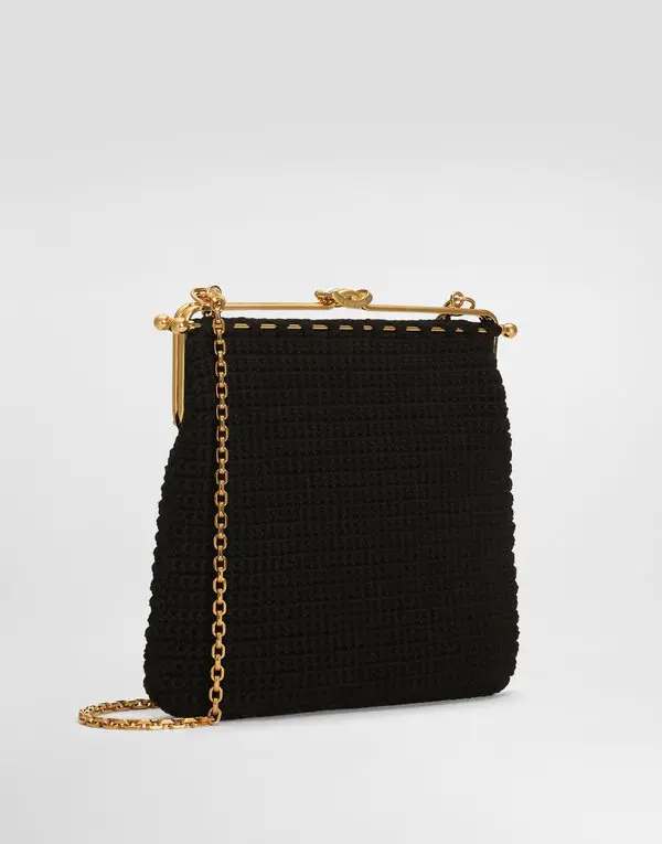 Dolce & Gabbana Dina Shoulder And Crossbody Bag In Crochet Cotton