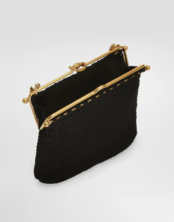Dolce & Gabbana Dina Shoulder And Crossbody Bag In Crochet Cotton
