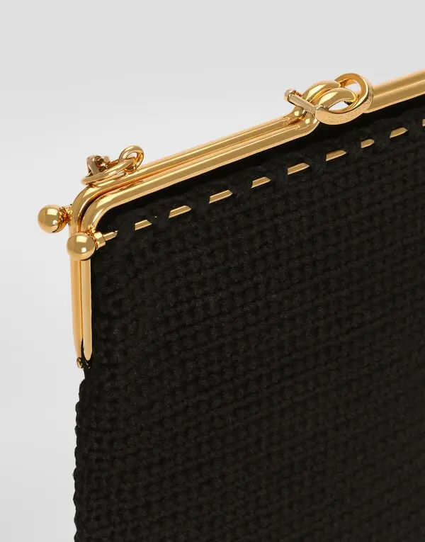 Dolce & Gabbana Dina Shoulder And Crossbody Bag In Crochet Cotton