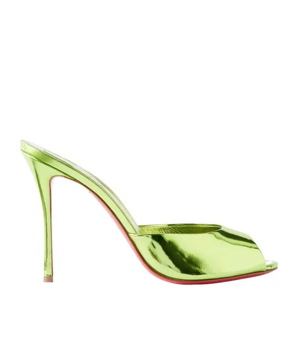 CHRISTIAN LOUBOUTIN Metallic Leather Mules