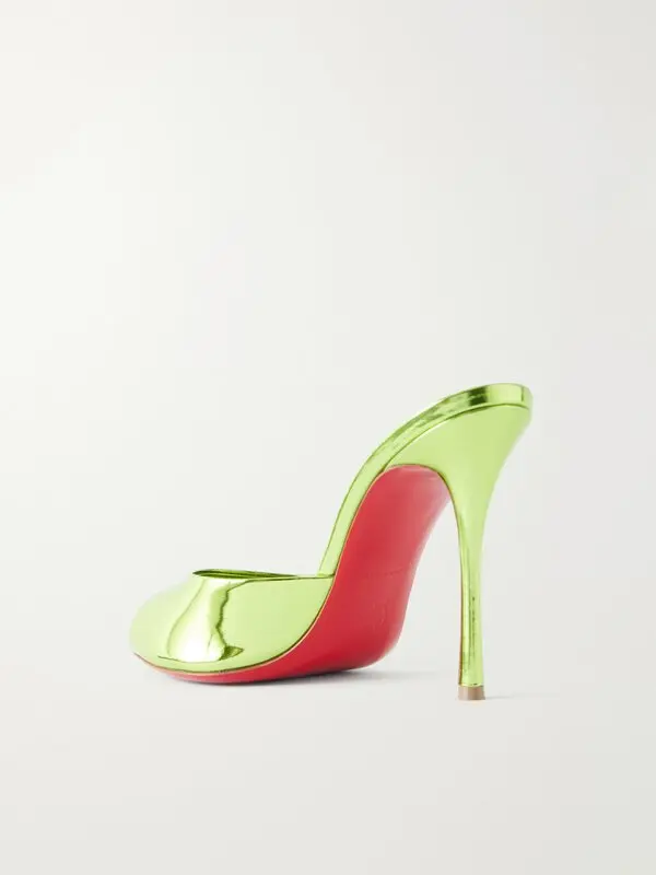 CHRISTIAN LOUBOUTIN Metallic Leather Mules