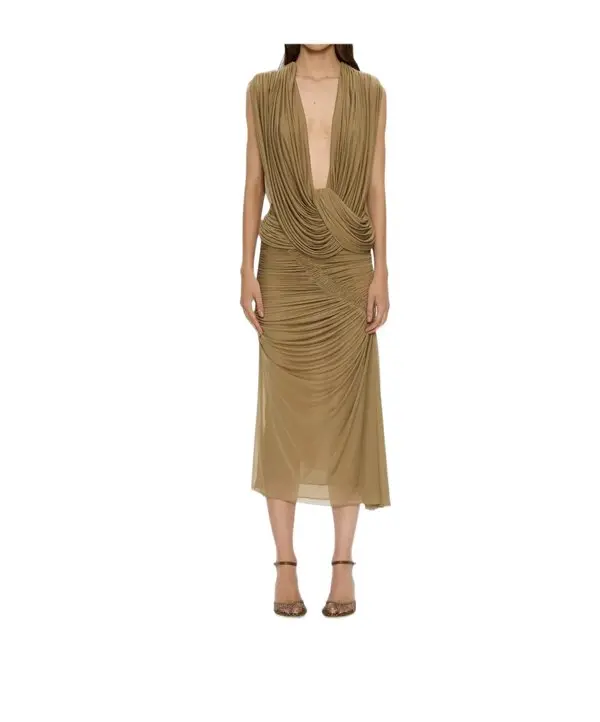 Christopher Esber Orion Ruched Midi Skirt