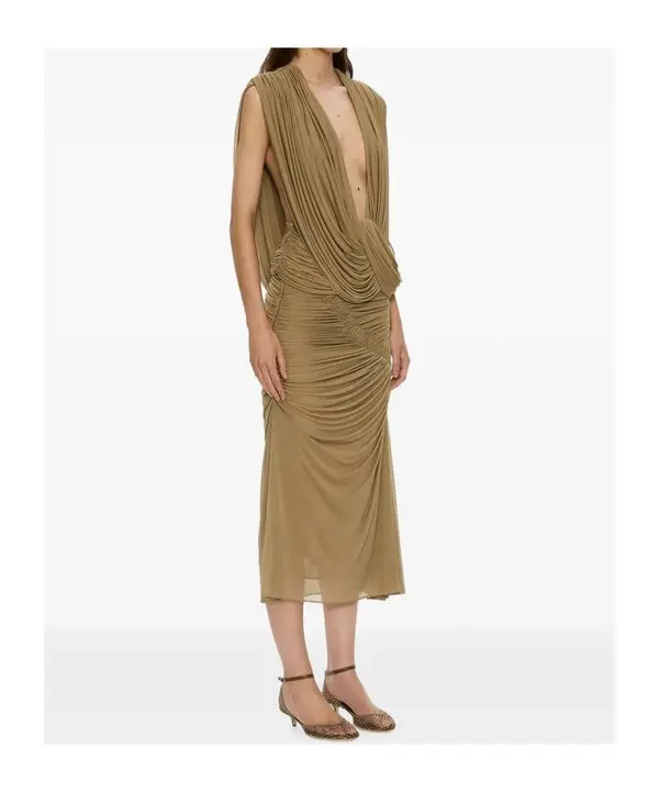 Christopher Esber Orion Ruched Midi Skirt