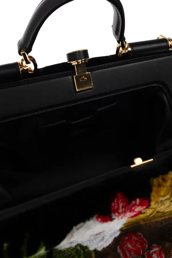 Dolce & Gabbana Patterned Shoulder Bag - Black