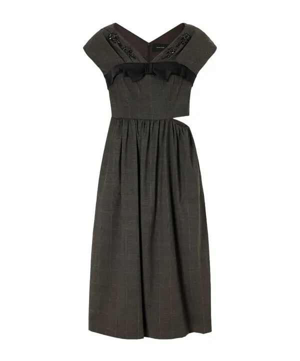 Simone Rocha Gathered Prince Midi Dress