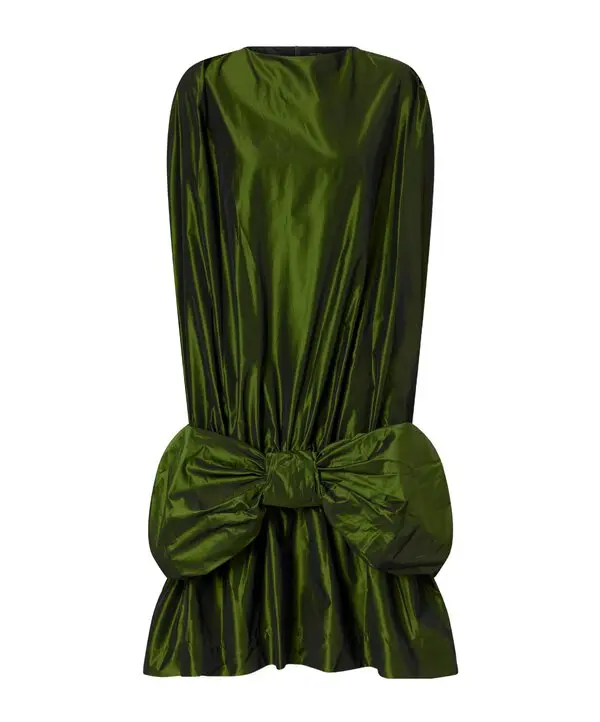Simone Rocha Bow-detailed Taffeta Midi Dress