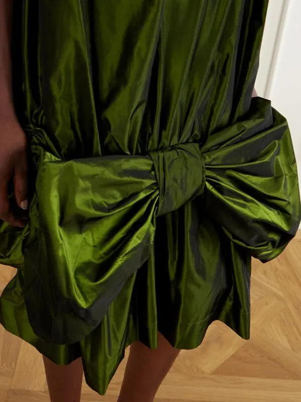 Simone Rocha Bow-detailed Taffeta Midi Dress