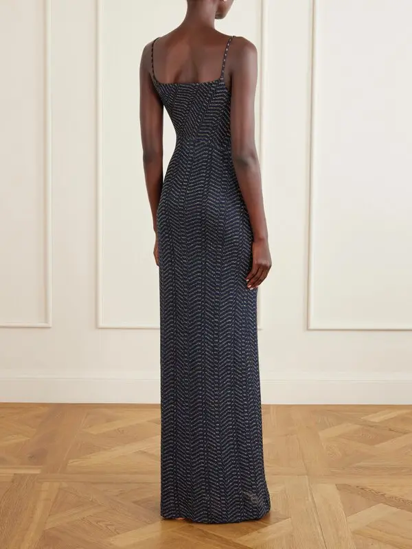 Missoni Long Viscose Lamé Dress With Hood
