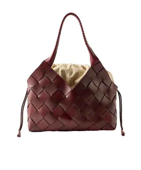 Dragon Diffusion Castello Woven Leather Shoulder Bag