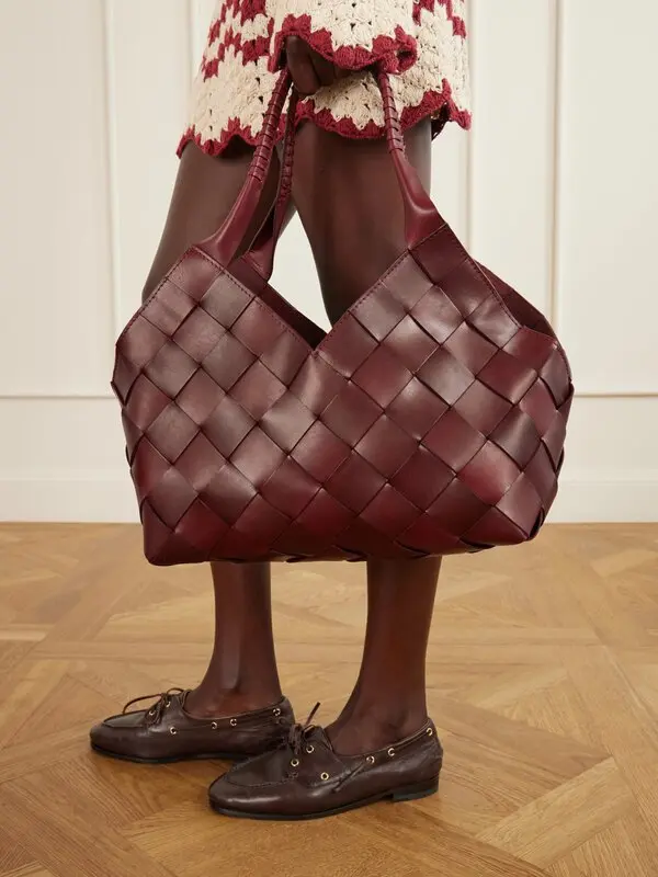 Dragon Diffusion Castello Woven Leather Shoulder Bag