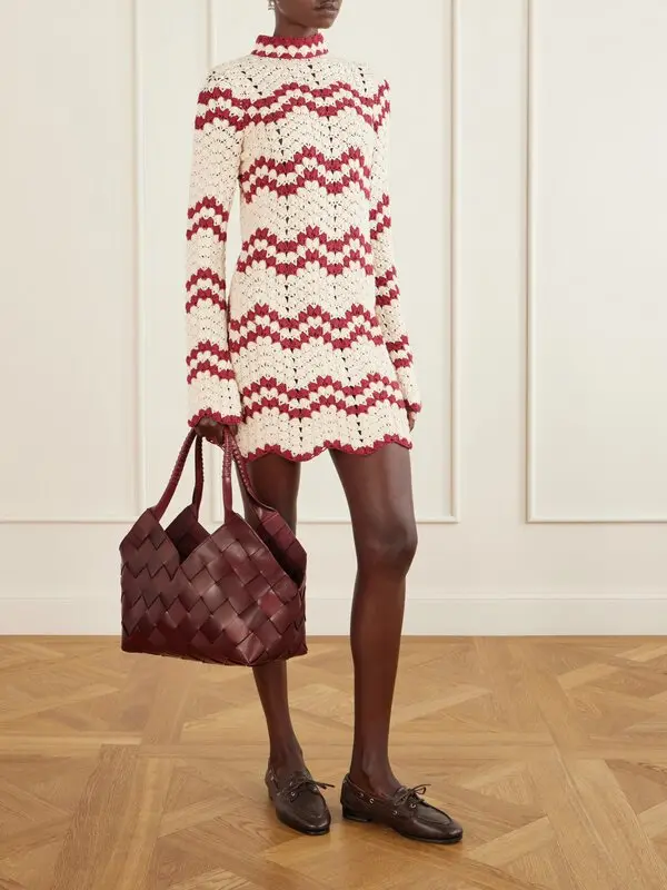Dragon Diffusion Castello Woven Leather Shoulder Bag