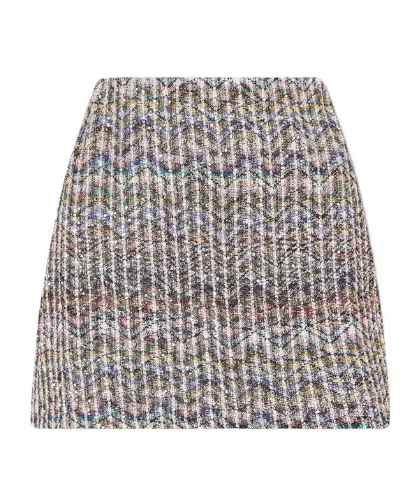 Missoni Striped Metallic Crochet-knit Mini Skirt