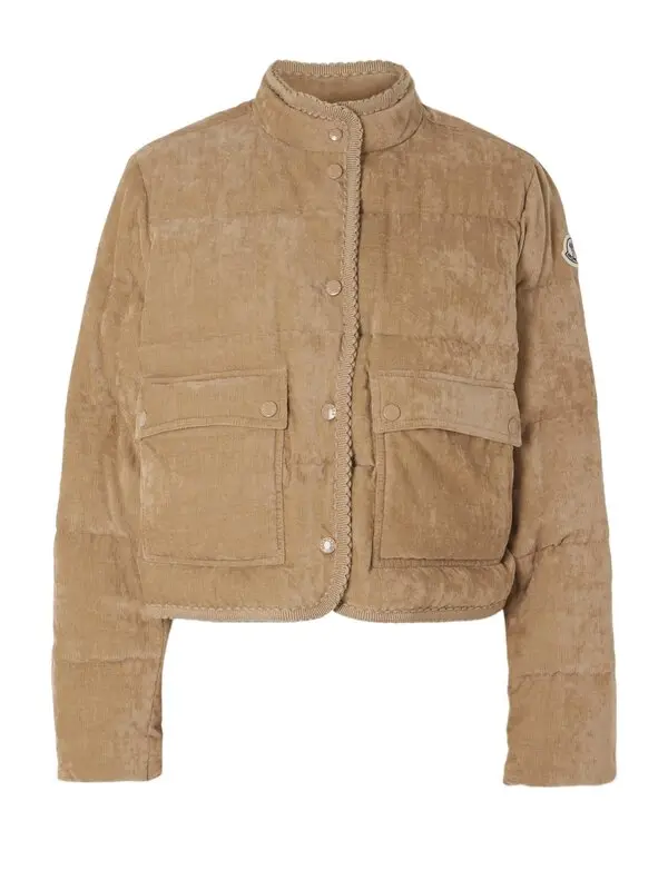 Moncler Essarts Ricrac-trimmed Quilted Down Jacket - Brown