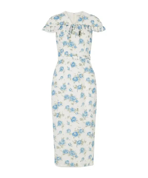 Alessandra Rich Silk-crepe Midi Dress