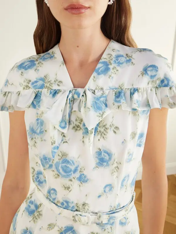 Alessandra Rich Silk-crepe Midi Dress