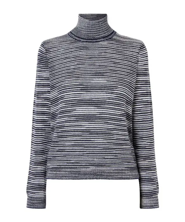 Missoni Striped Cashmere And Wool-blend Turtleneck Sweater