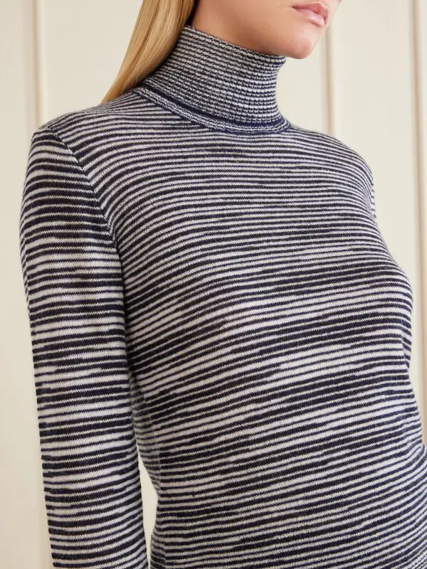 Missoni Striped Cashmere And Wool-blend Turtleneck Sweater