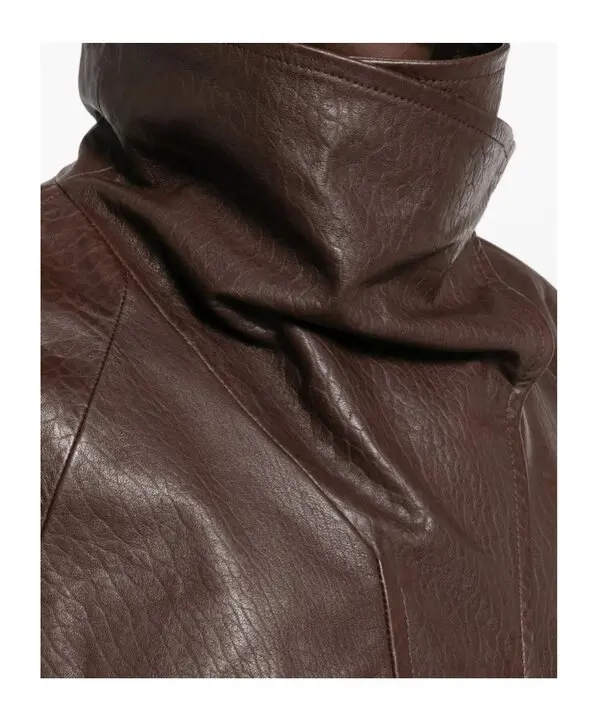 Sportmax Long-sleeve Leather Jacket