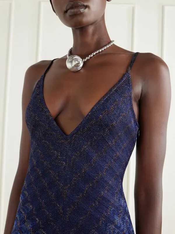 Missoni Striped Crochet-knit Maxi Dress