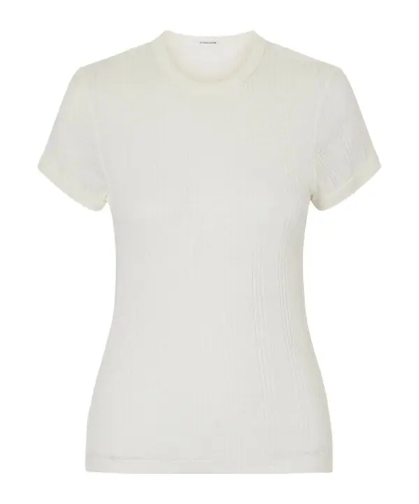 MOTHER Ribbed Cotton-jersey T-shirt
